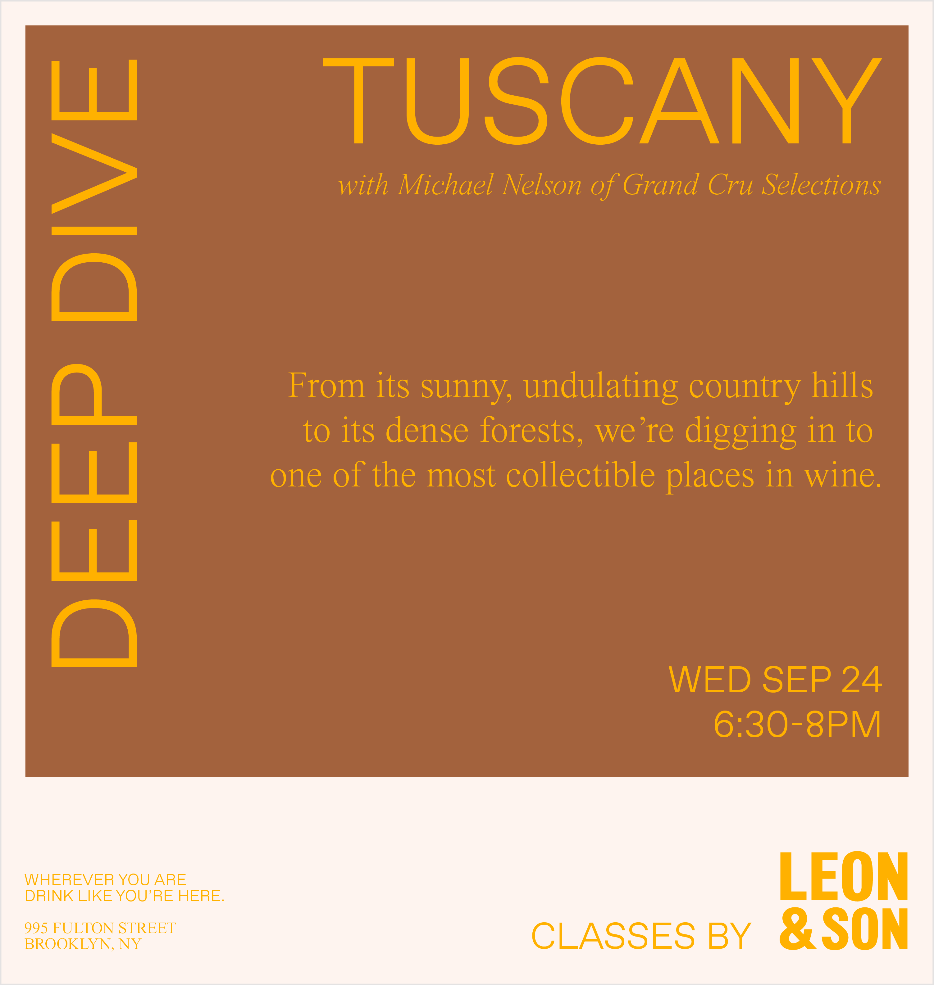 Deep Dive: Tuscany – Leon & Son Wine and Spirits